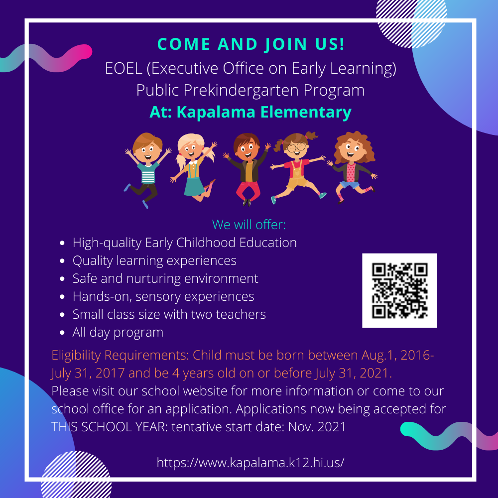 EOEL Poster Kapalama – W.R. Farrington High School